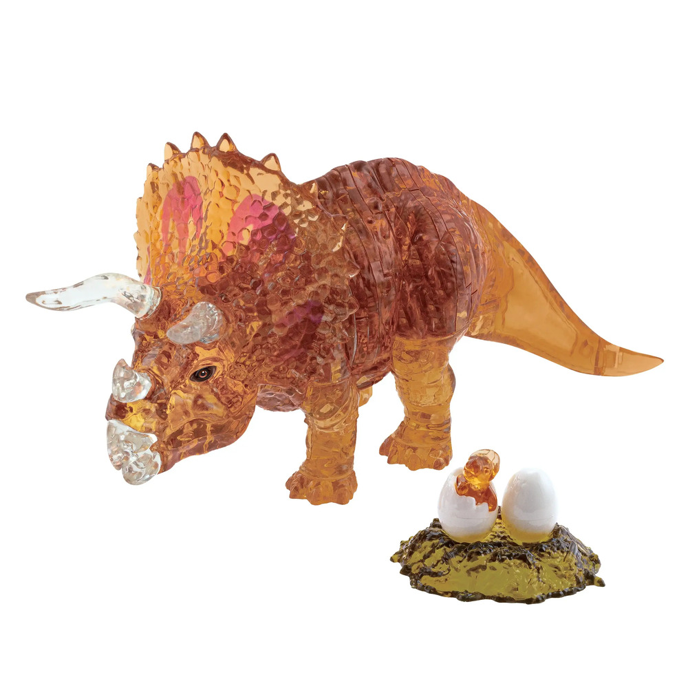 3D Triceratops Crystal Puzzle | A fearsome dinosaur for your mantel