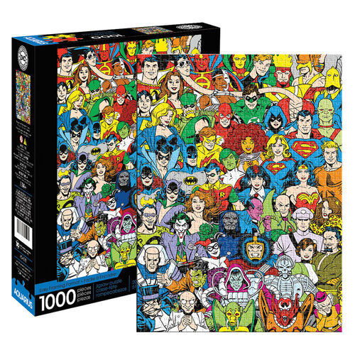 DC Comics Retro Cast 1000pc Jigsaw Puzzle | Classic Character Illustrations