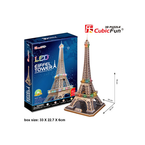 3D LED Eiffel Tower Puzzle | An architectural model with LED lights!