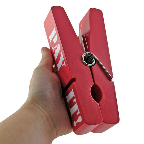 Giant Peg Organiser - Pay It | Keep your paperwork sorted with a giant peg!