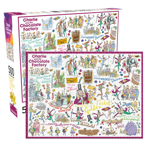 Roald Dahl Charlie and the Chocolate Factory 500pc Puzzle | Never in ...