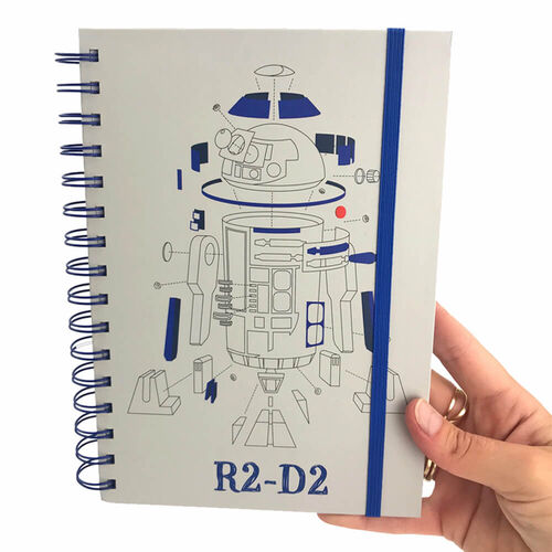 Star Wars R2-D2 A5 Spiral Notebook | Bleep bloop beep boop whirr...