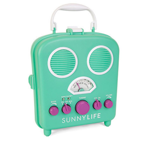 Turquoise Sunny Life Radio and Speaker | Plug in your favourite tunes ...